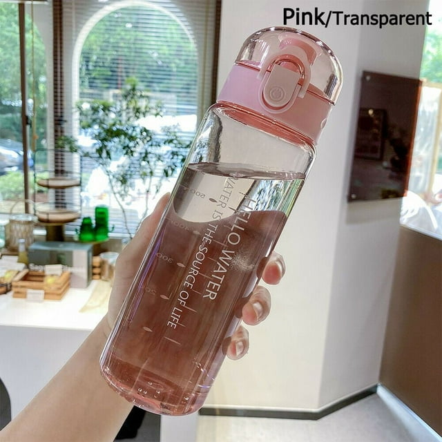 780ml Girl Boy Clear Frosted Leakproof Drinking Bottle Drinking Cup Sports Water Bottle PINK ...