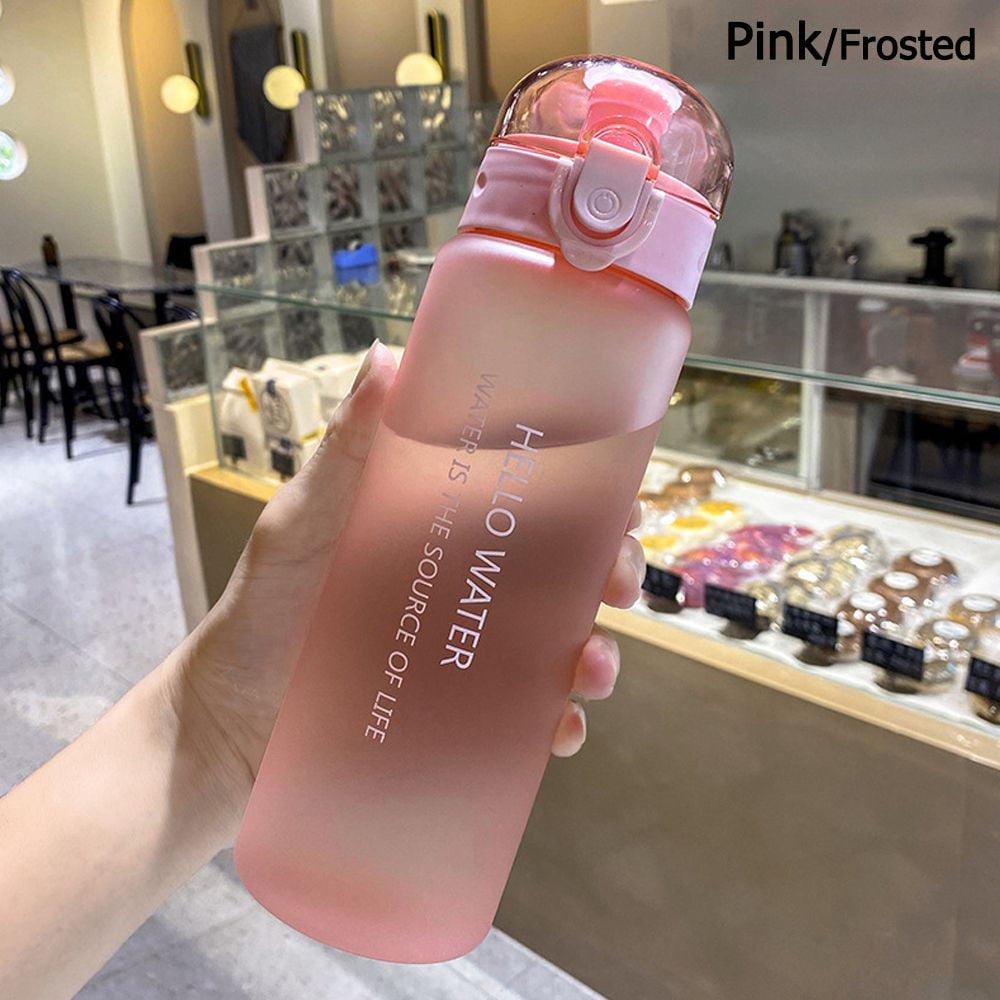 780ml Gym Travel Frosted Plastic Clear Sports Water Bottle Drinking Cup Leakproof Drinking ...