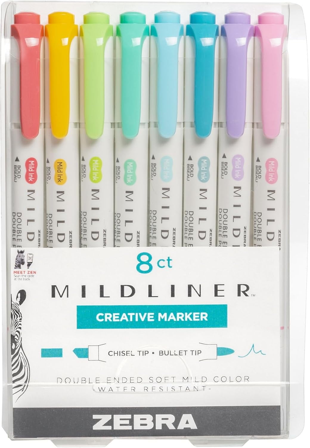 78108 Mildliner Double Ended Highlighter Set, Broad and Fine Point Tips ...