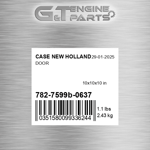 782-7599B-0637 DOOR fits CASE NEW HOLLAND (New OEM) - Walmart.com