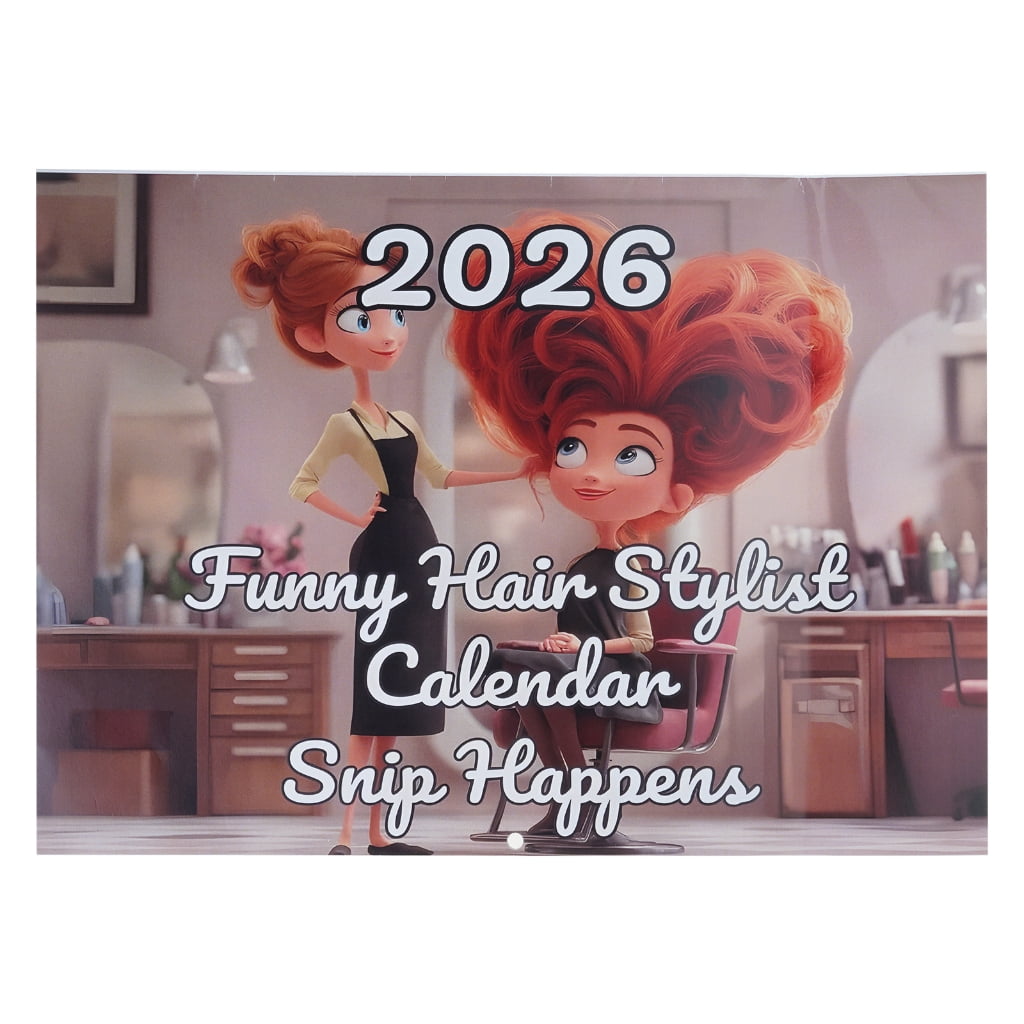 7829 2026 Wall Monthly Calendar Twin Coil Binding Salon Humor Cartoons ...