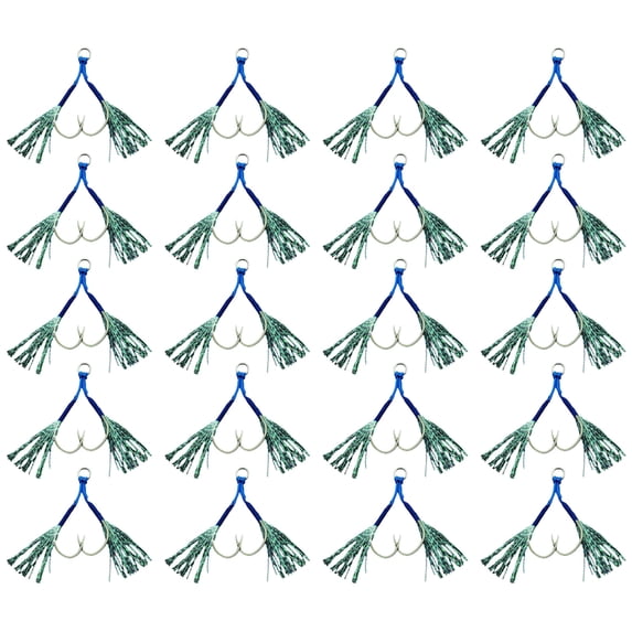 7829 20Pcs Double Fishing Assist Hook Kits Slow Quickly Fall Jigs ...