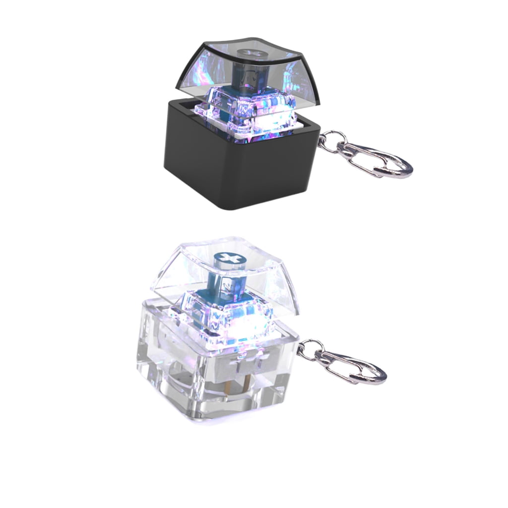 7829 2Pcs Clear LED Illuminated Keyboards Fidgets Toys with Keychains ...