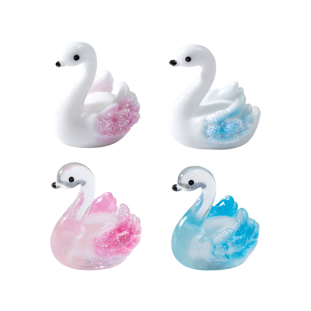 7829 4 Piece Clear Duck Resin Miniature Figurines For Creative Art And ...