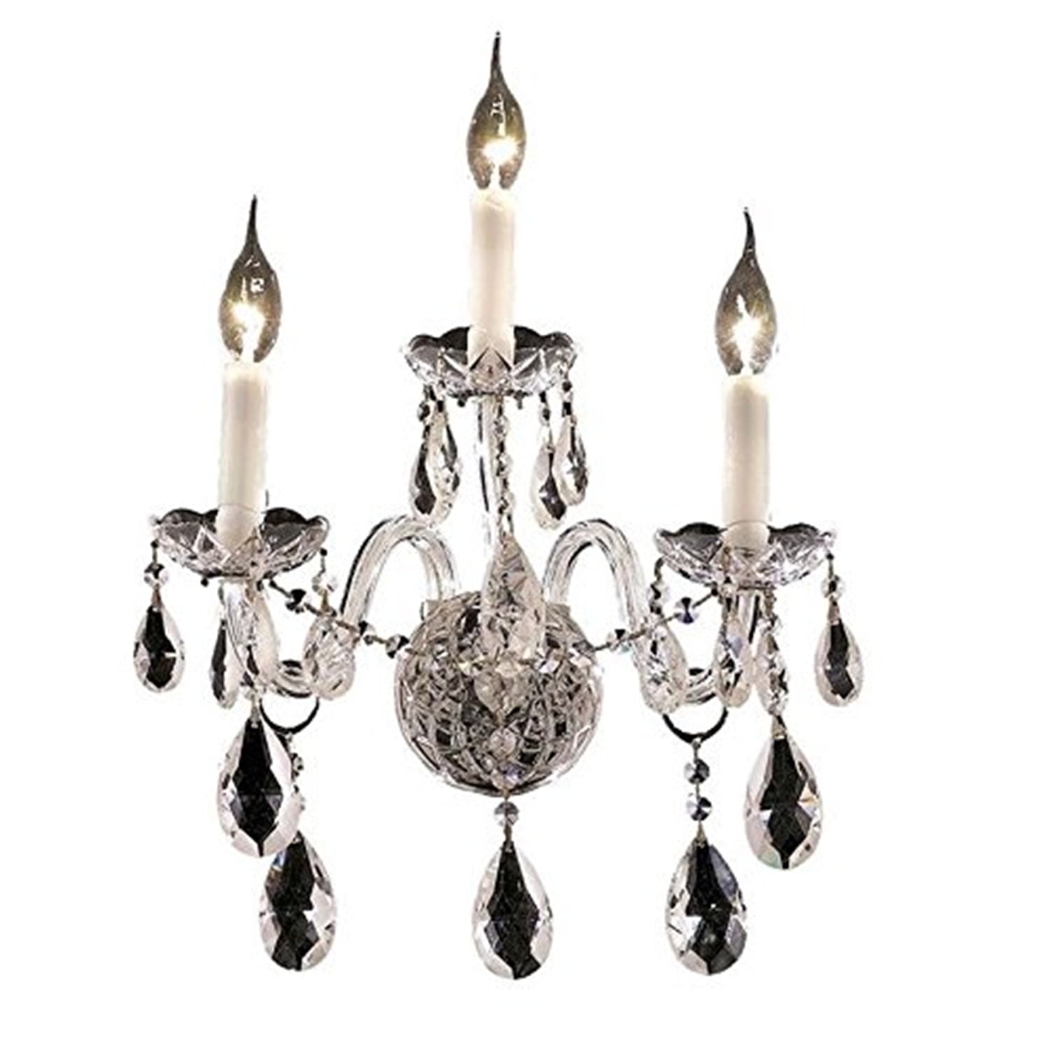 7829 Alexandria Collection Wall Sconce W13in H18in E8.5in Lt:3 Chrome ...