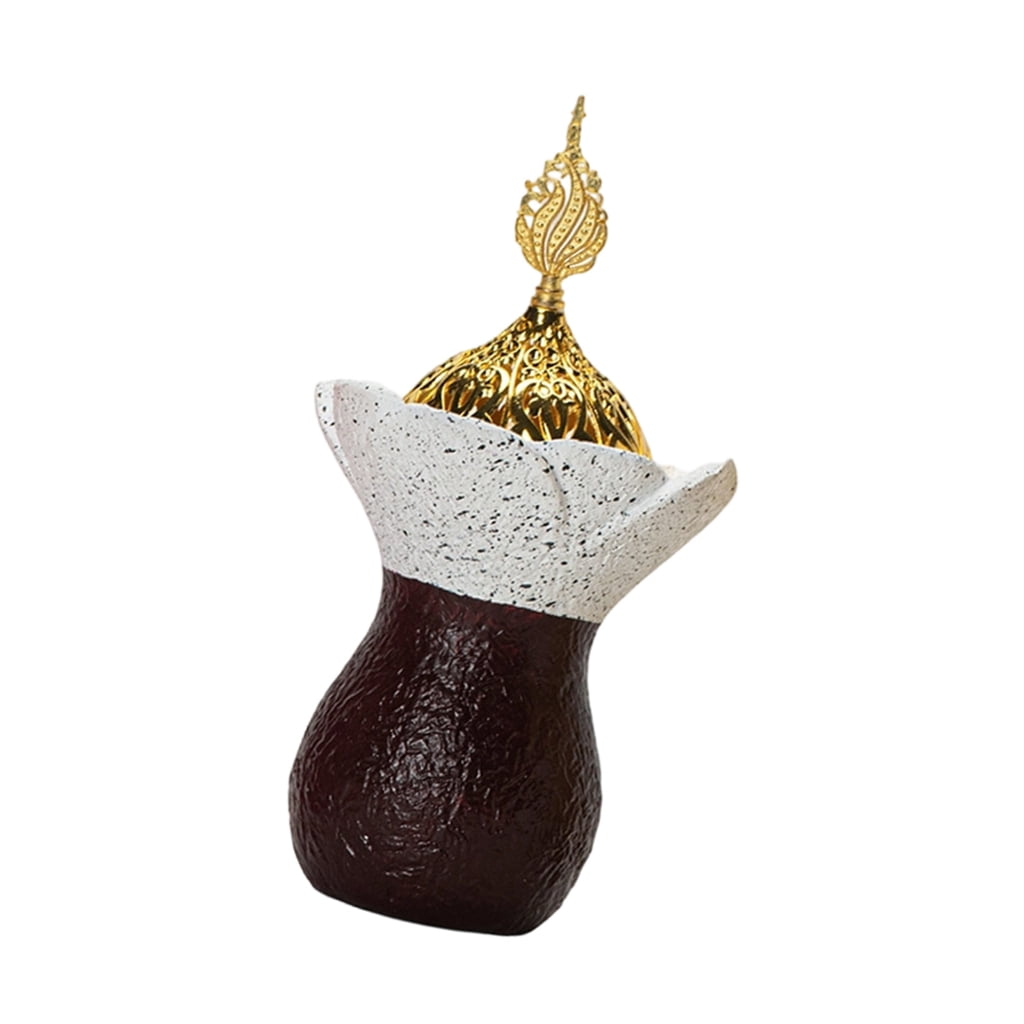 7829 Carved Resin Bakhoors Icense Burners with Cover Middle Eastern ...