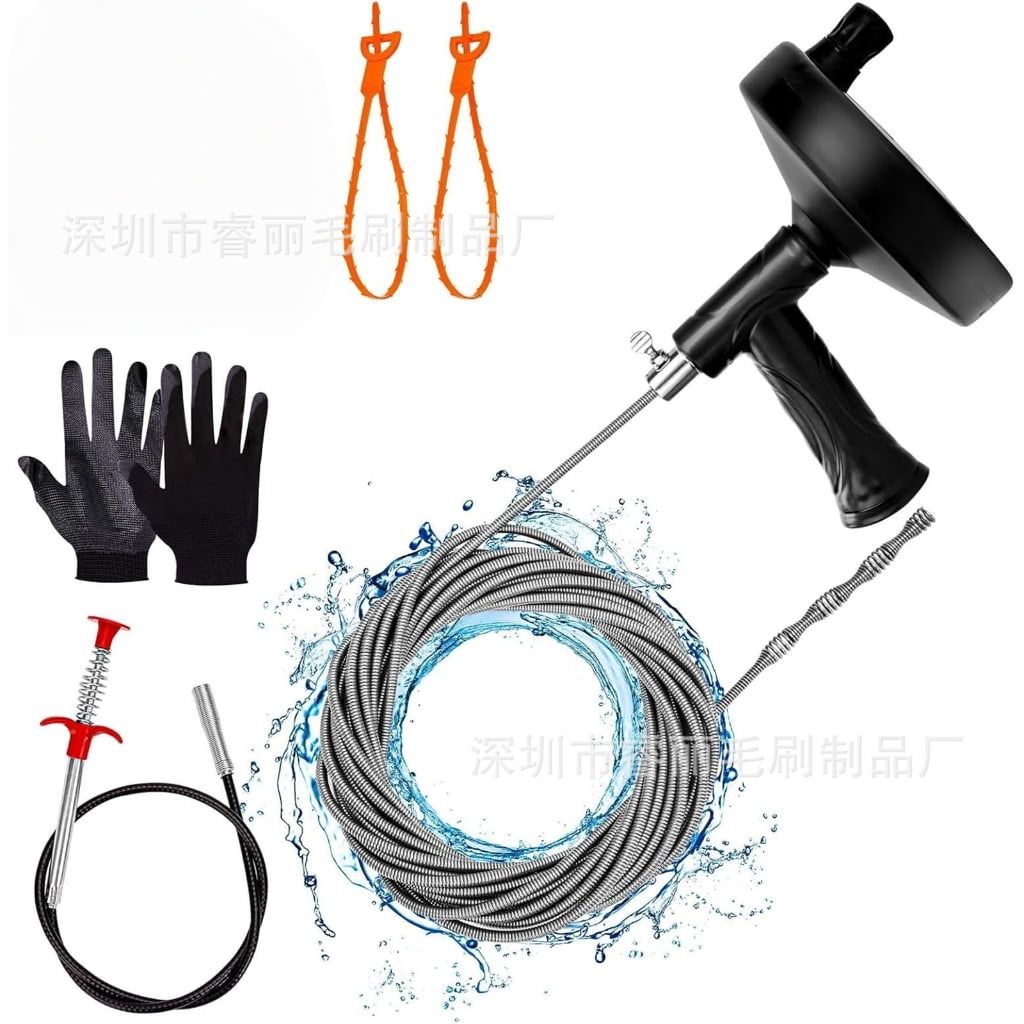 7829 Drain Snakes Flexible Spring Steel Cable and Ergonomic Grip for ...