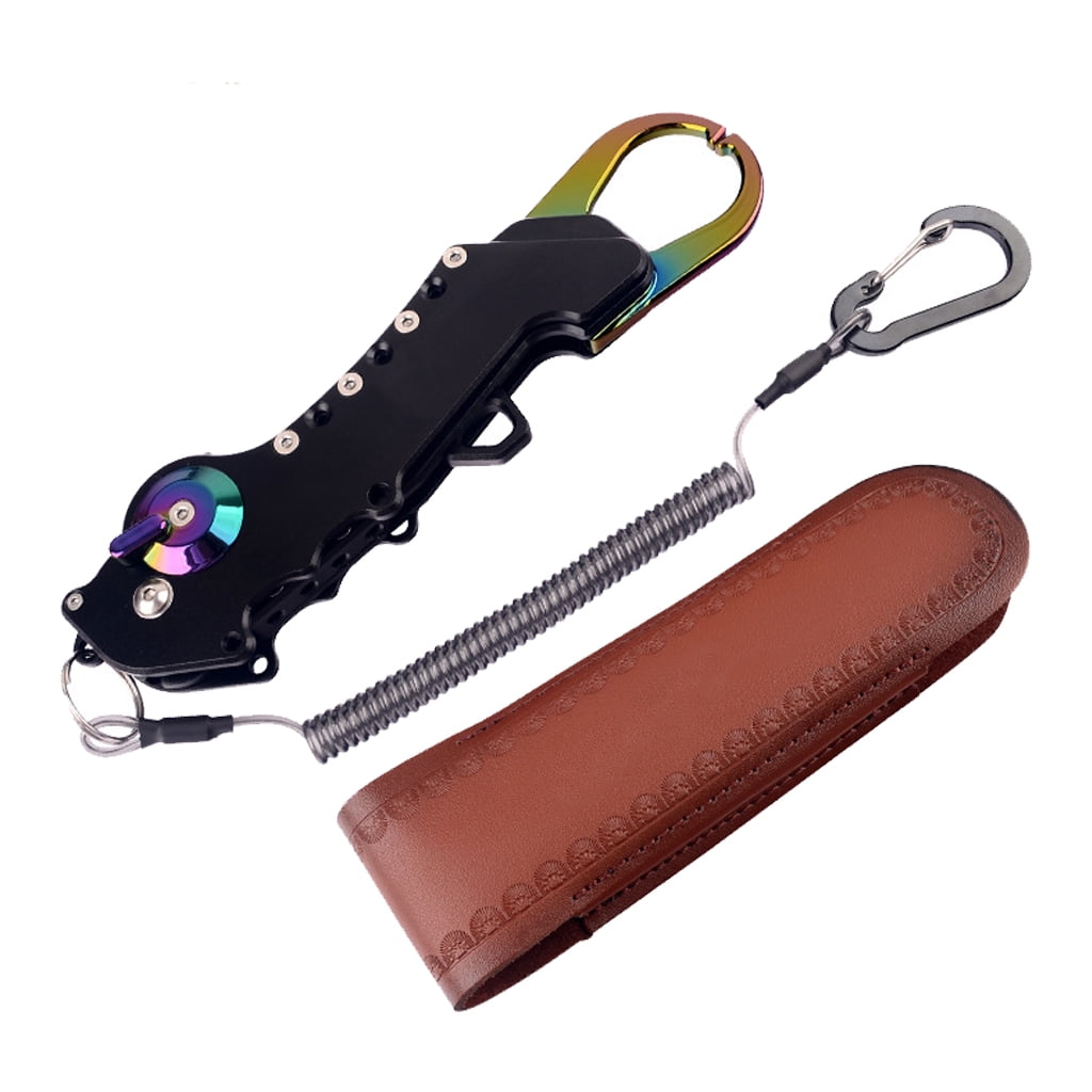 7829 Durable Aluminum Alloy Fish Grip Lip Trigger Lock Gripper Foldable ...