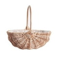7829 Handwoven Flower Basket with Handle Multipurpose Garlic Pepper ...