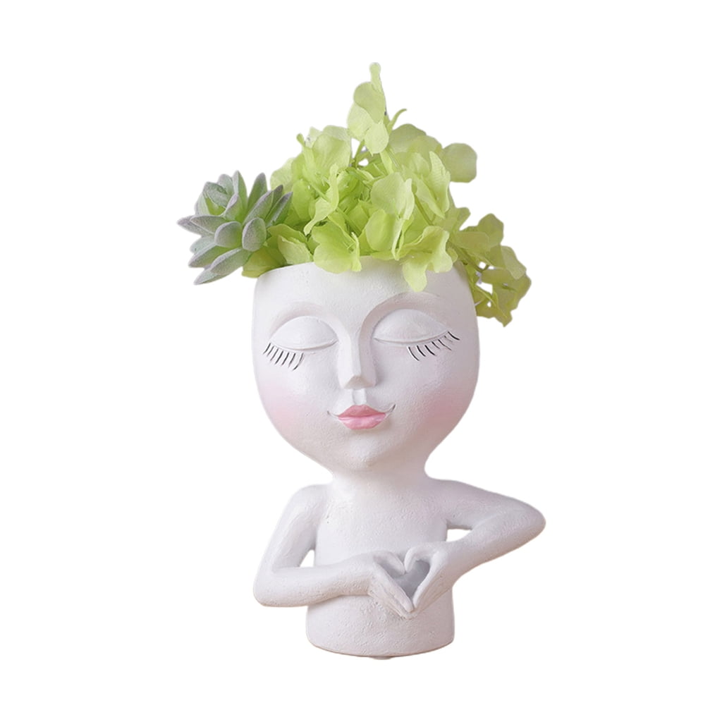 7829 Heartwarming Girl Resin Flowerpot Garden Decoration Little Girl ...