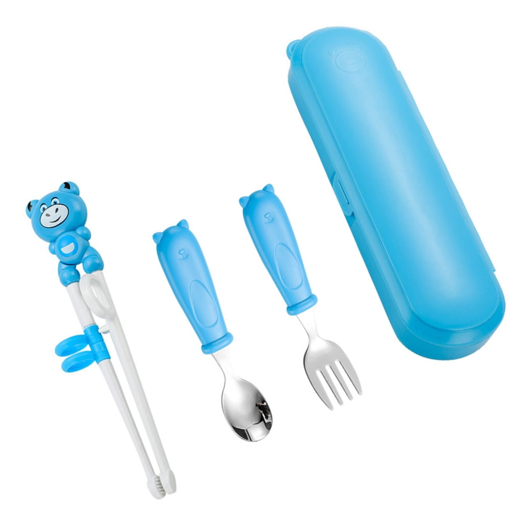 7829 Kids Chopsticks Spoon Fork Set CartoonAn1ma1Tableware For Home And ...