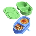 7829 Leakproof 230ml Silicone Sauce Container 2 Compartments Snacks ...