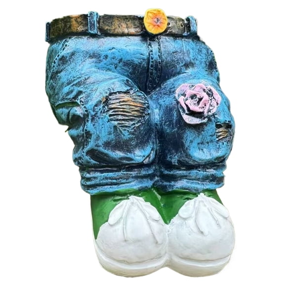 7829 Novelty Charm Skirt Resin Planter Pot With Pastoral Drainage Holes ...