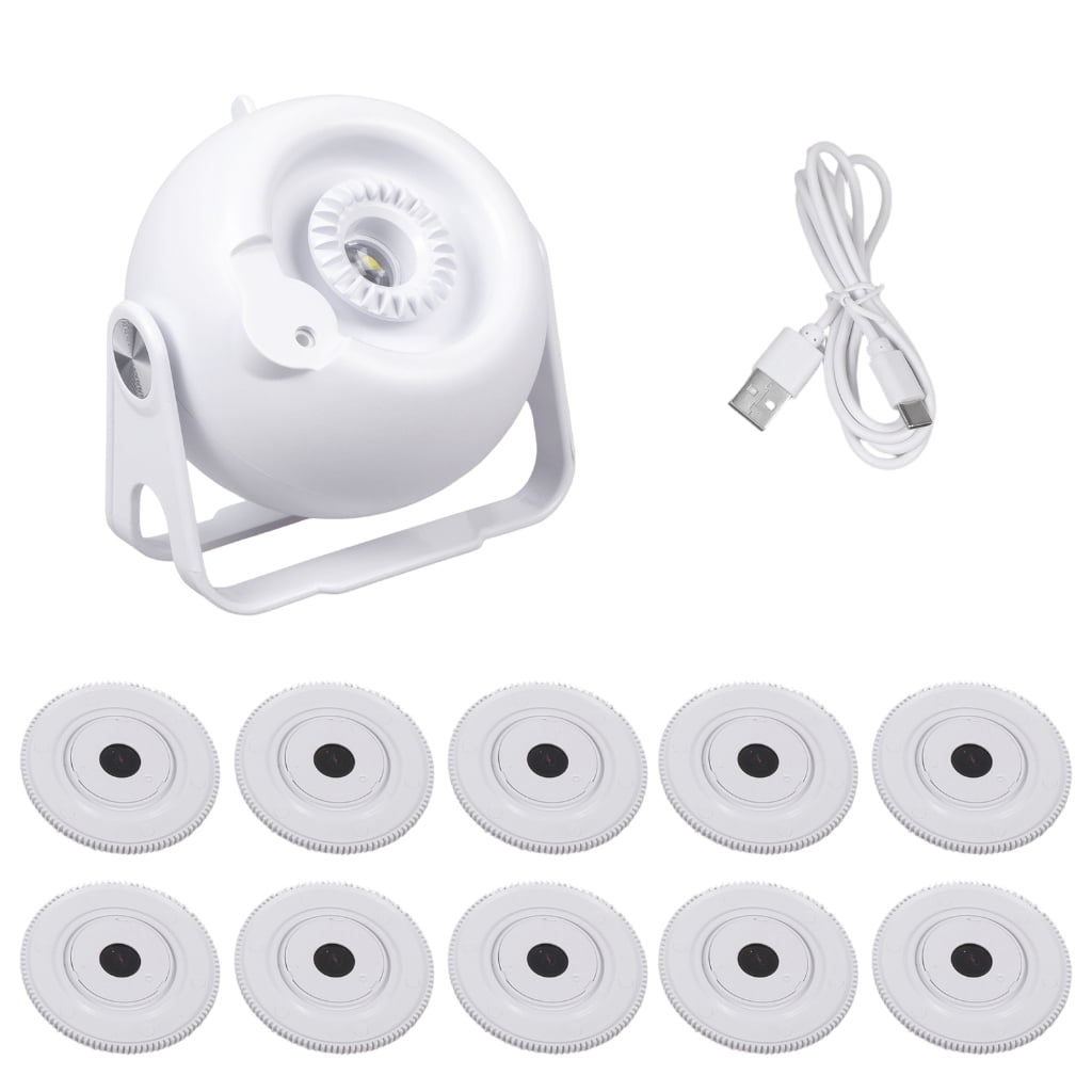 7829 Quiet Rotating Light Projector Lamp Multiple Color Modes USB ...