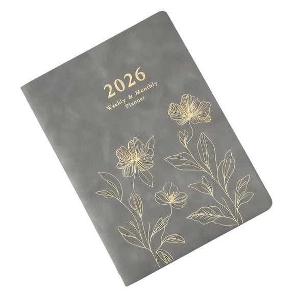 2026 Weekly Planner Notebook with Refillable 6 Rings Leather Binder ...