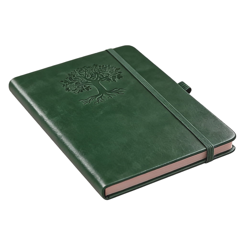 7829 Retro PU Leather Notebook 160 Pages Wide Lined Notepads Elastic ...