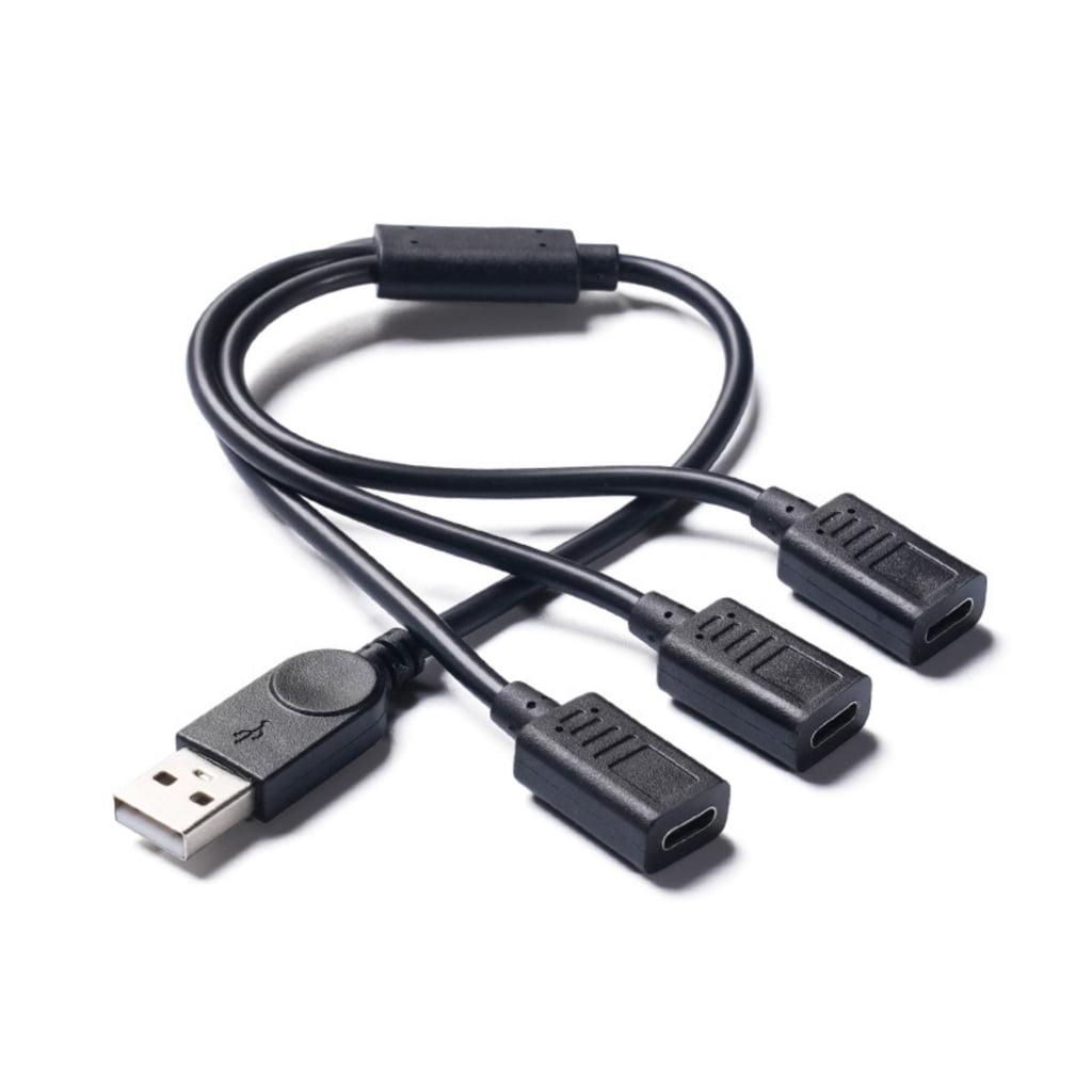 7829 USB2.0 Splitter Cable for Charging USB2.0 Male to 3 Type C Female ...
