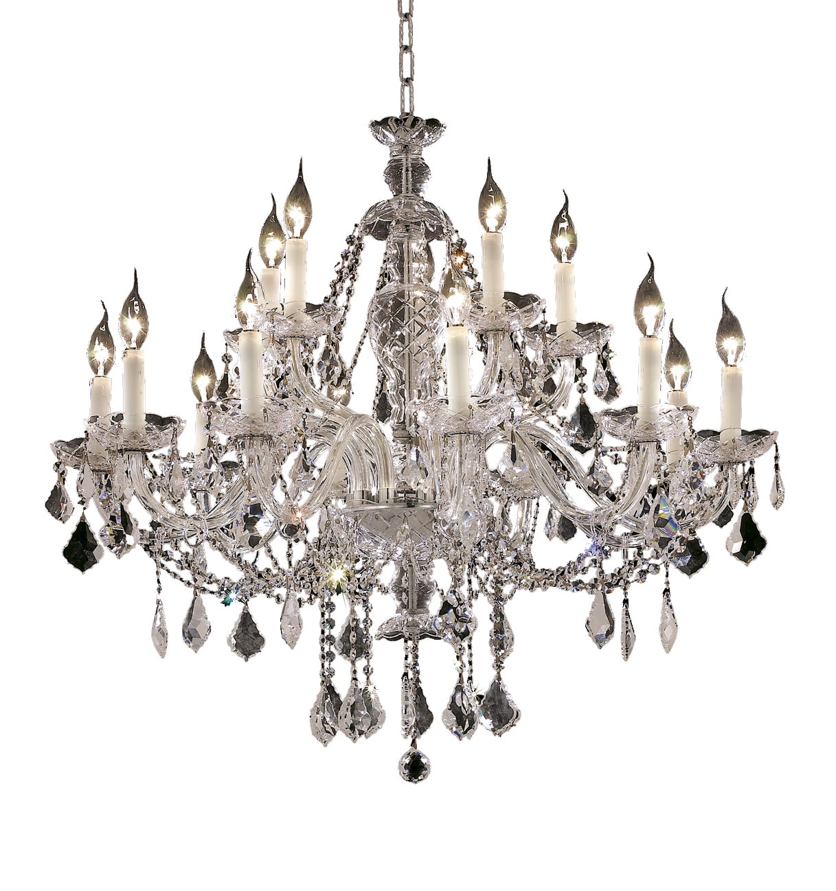 7831 Alexandria Collection Chandelier D:35in H:31in Lt:15 Chrome Finish ...