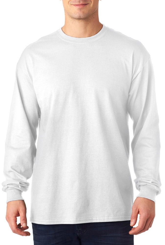 784 Preshrunk Hthr Color Long-Sleeve T-Shirt - White - 2X-Large ...