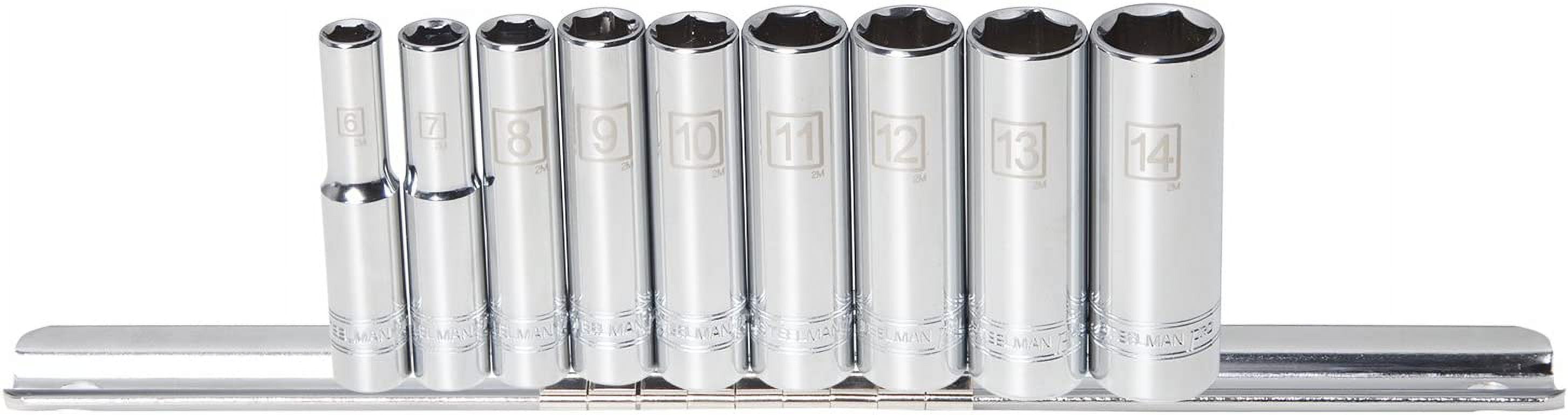 78521 1/4-Inch Drive Deep Well Metric Socket Set, 9-Piece - Walmart.com