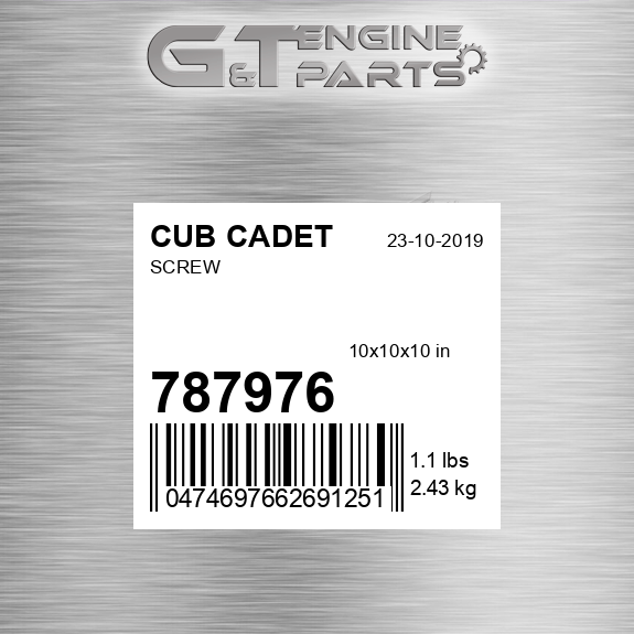 787976 SCREW fits CUB CADET (New OEM) - Walmart.com
