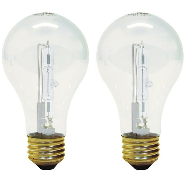 GE Dimmable 72 Watt A19 Halogen Bulbs for General Purpose, Energy ...