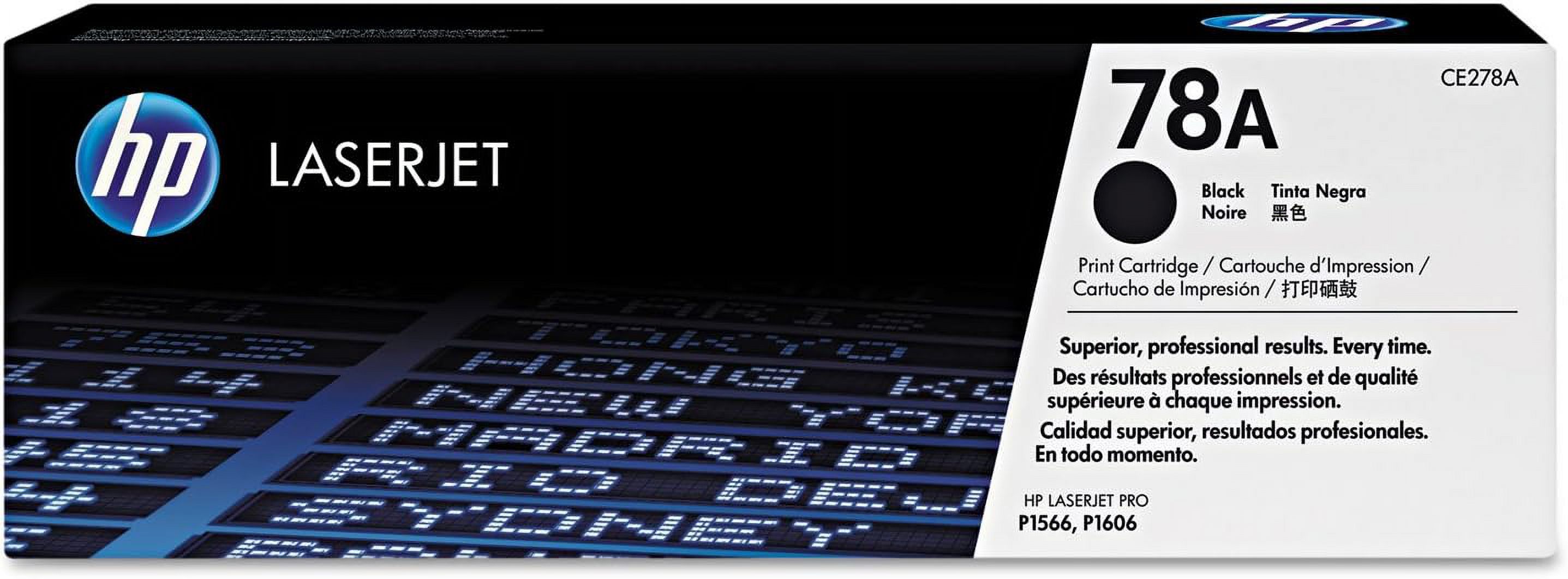 78A Black Toner Cartridge | Works with HP LaserJet Pro P1566, P1606 ...