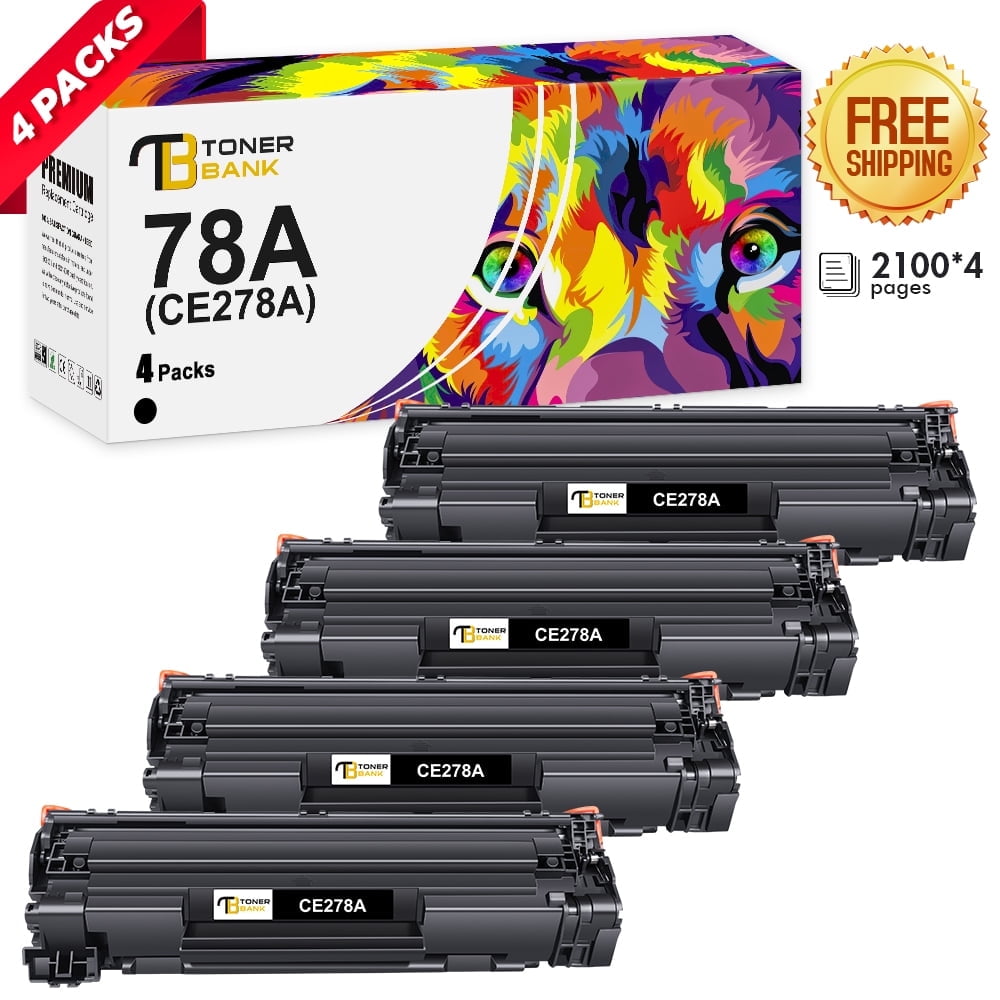 Toner Bank 4-Pack 78A CE278A Black Toner Cartridges for HP LaserJet ...