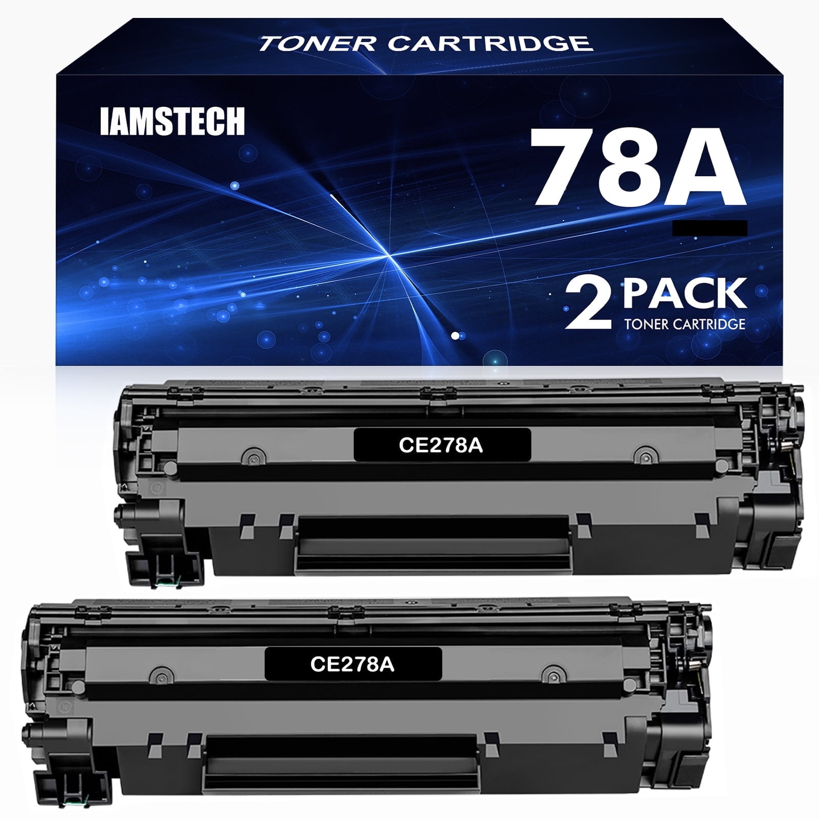 78A Toner Cartridges With-Chip 2-Pack Comapatible for HP Laserjet P1606 ...
