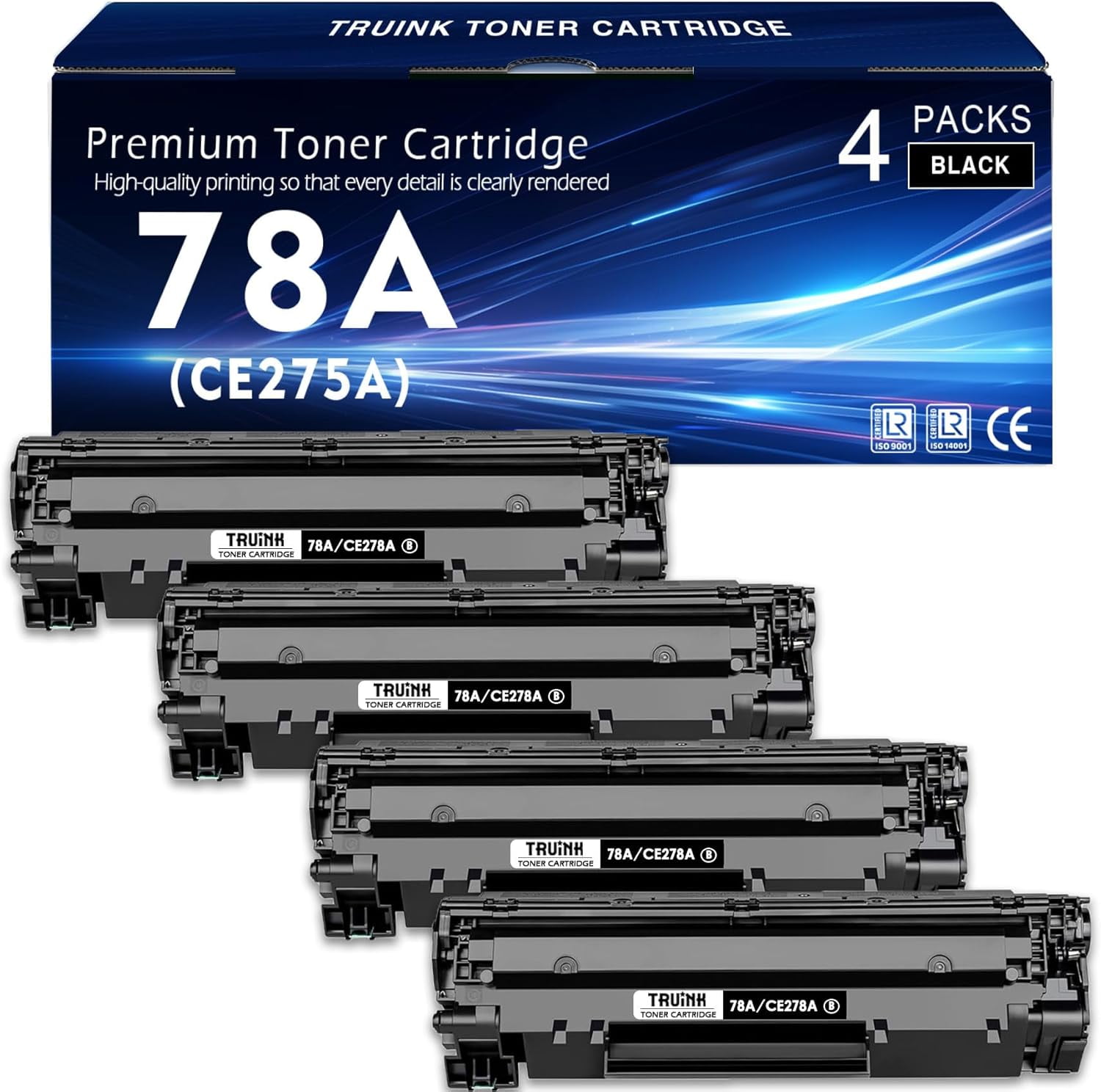 78A Toner Cartridge 4-Pack Replacement for HP 78A | CE278A Toner ...