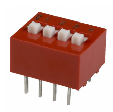 78B04T Dip Switch SPST 4 Position Through Hole Slide (Standard) Actuator 150mA 30VDC :RoHS ...