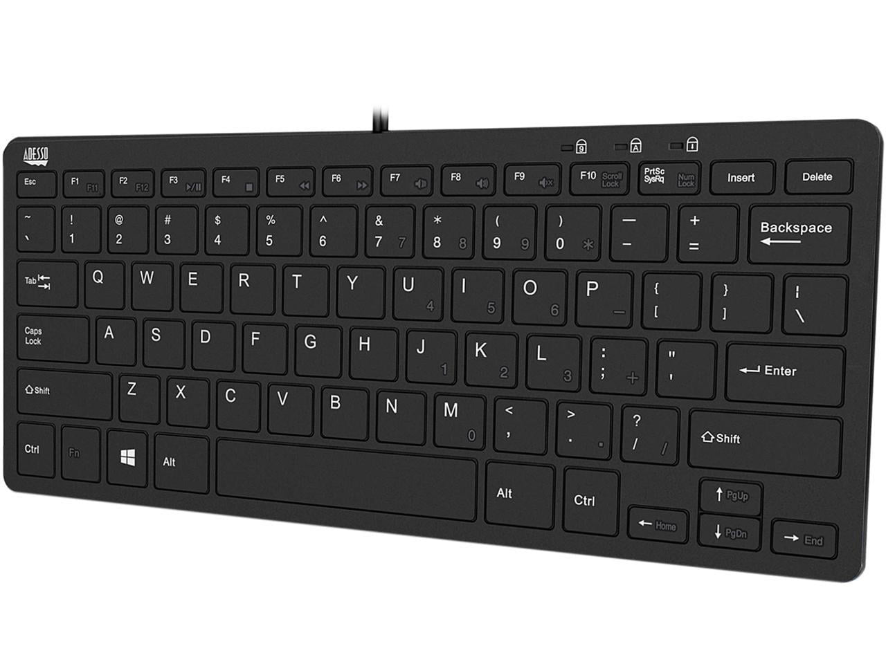 Adesso SlimTouch 510 Mini Keyboard with USB Hubs (AKB-510HB) - Walmart.com
