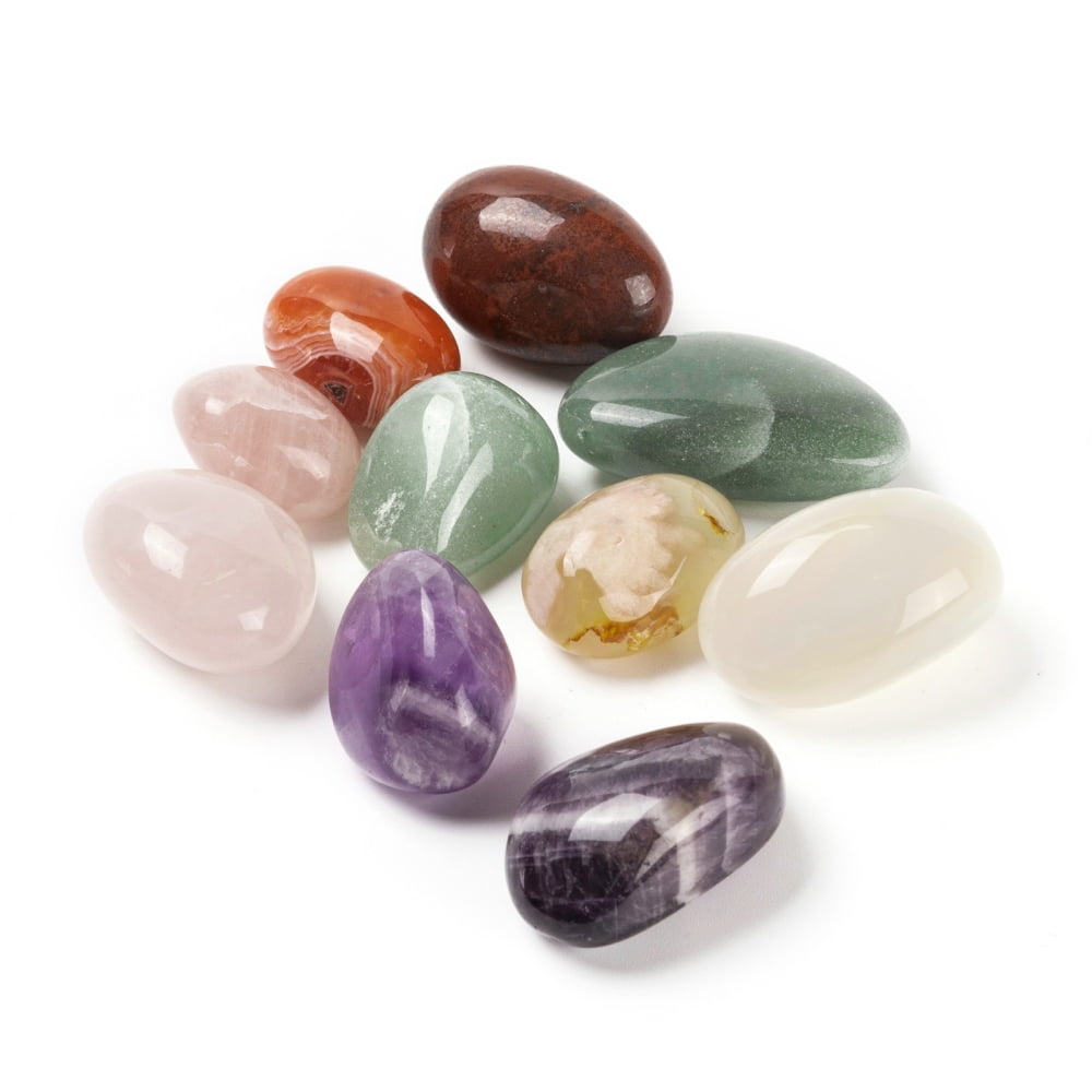 78Pcs 5 Style Natural Amethys & Rose Quartz & Green Aventurine ...