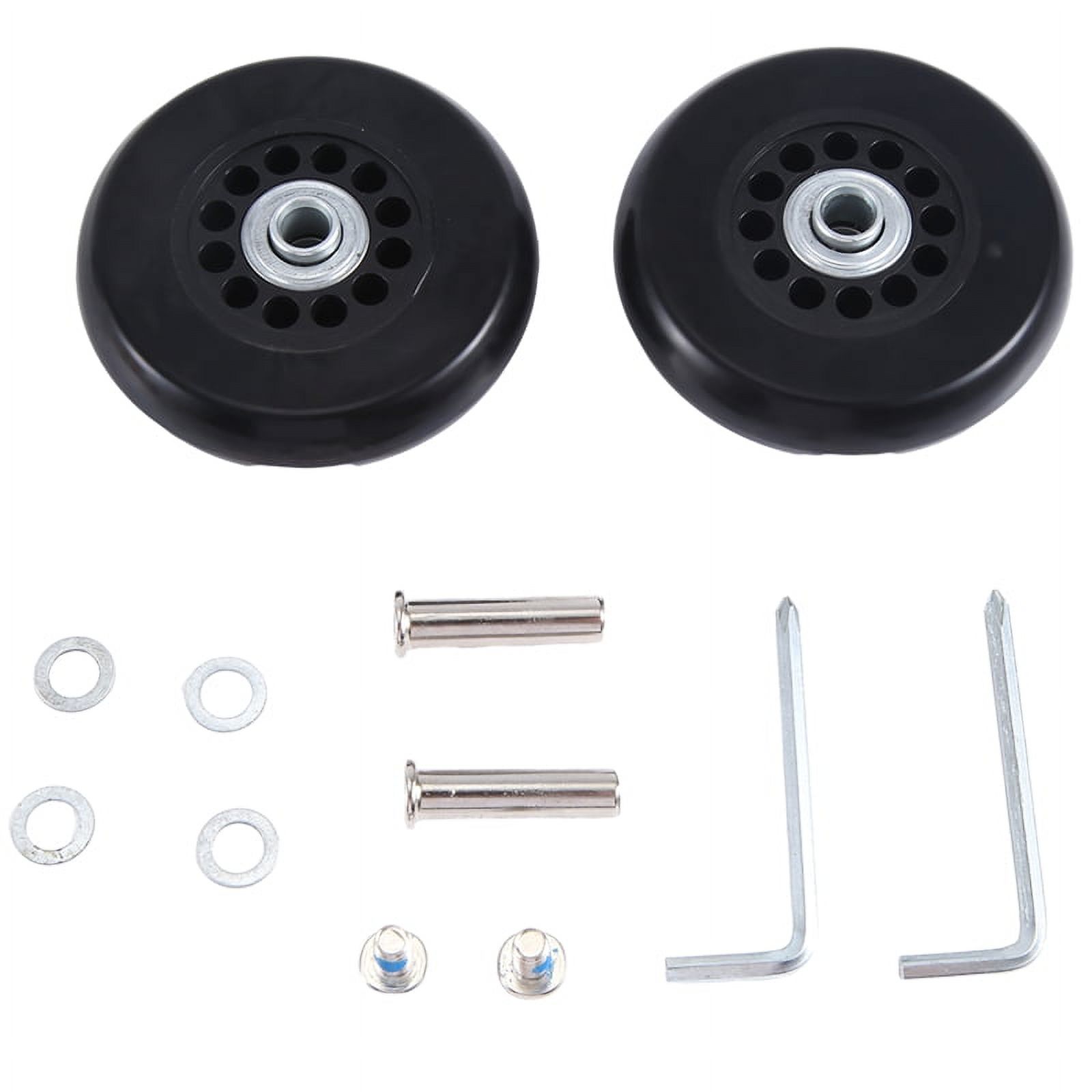 78X20mm Set of 2 Luggage Suitcase Replacement Wheels, PU Swivel Caster ...