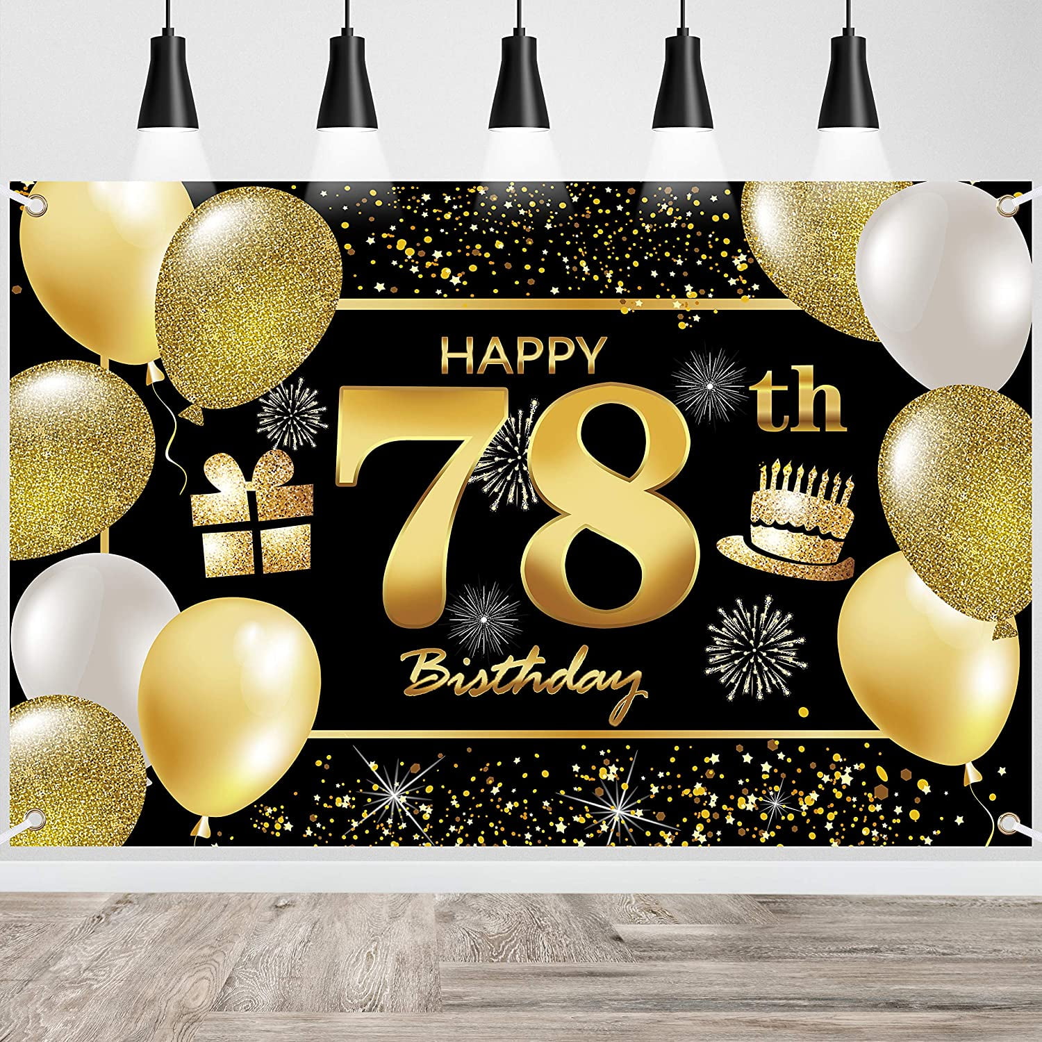 78th Happy Birthday Banner Birthday Decorations for Men Birthday Party ...