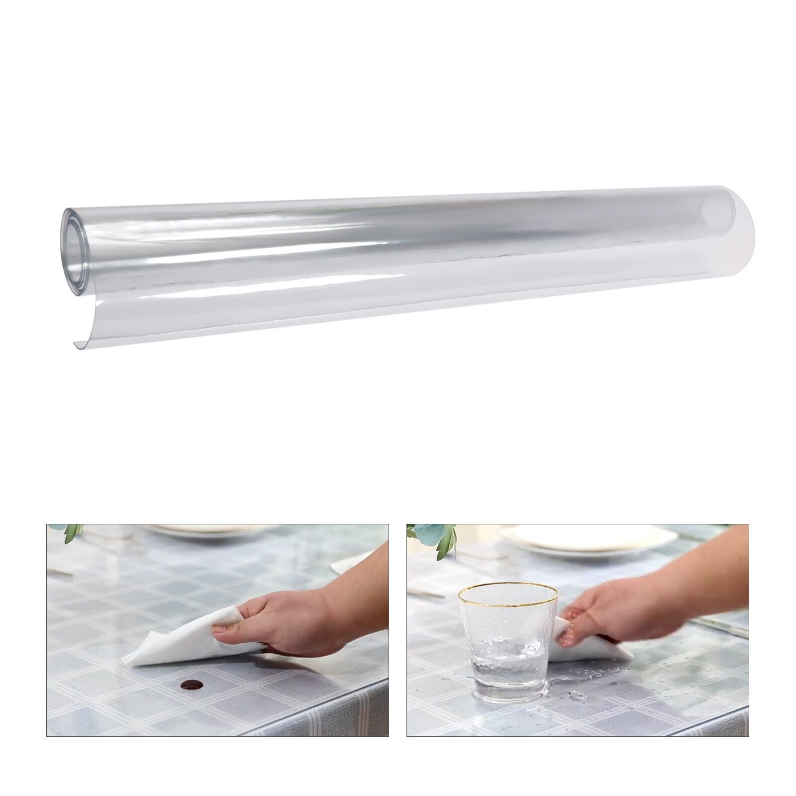 78x42inch Clear PVC Tablecloth 2mm Thick Clear Desk Protector Table ...