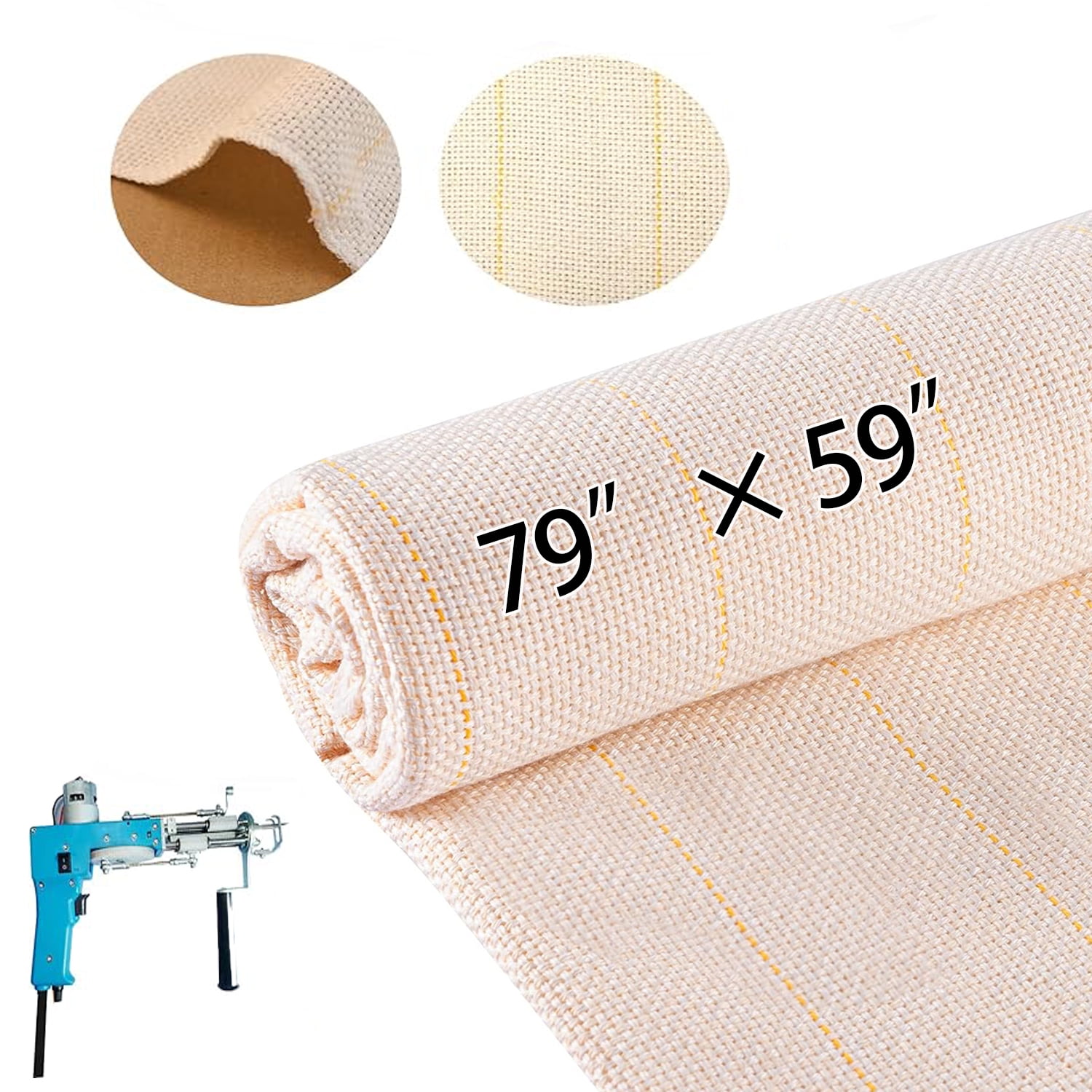79" × 59"Overlocking Tufting Cloth with Marked Lines ,Large Monk's ...