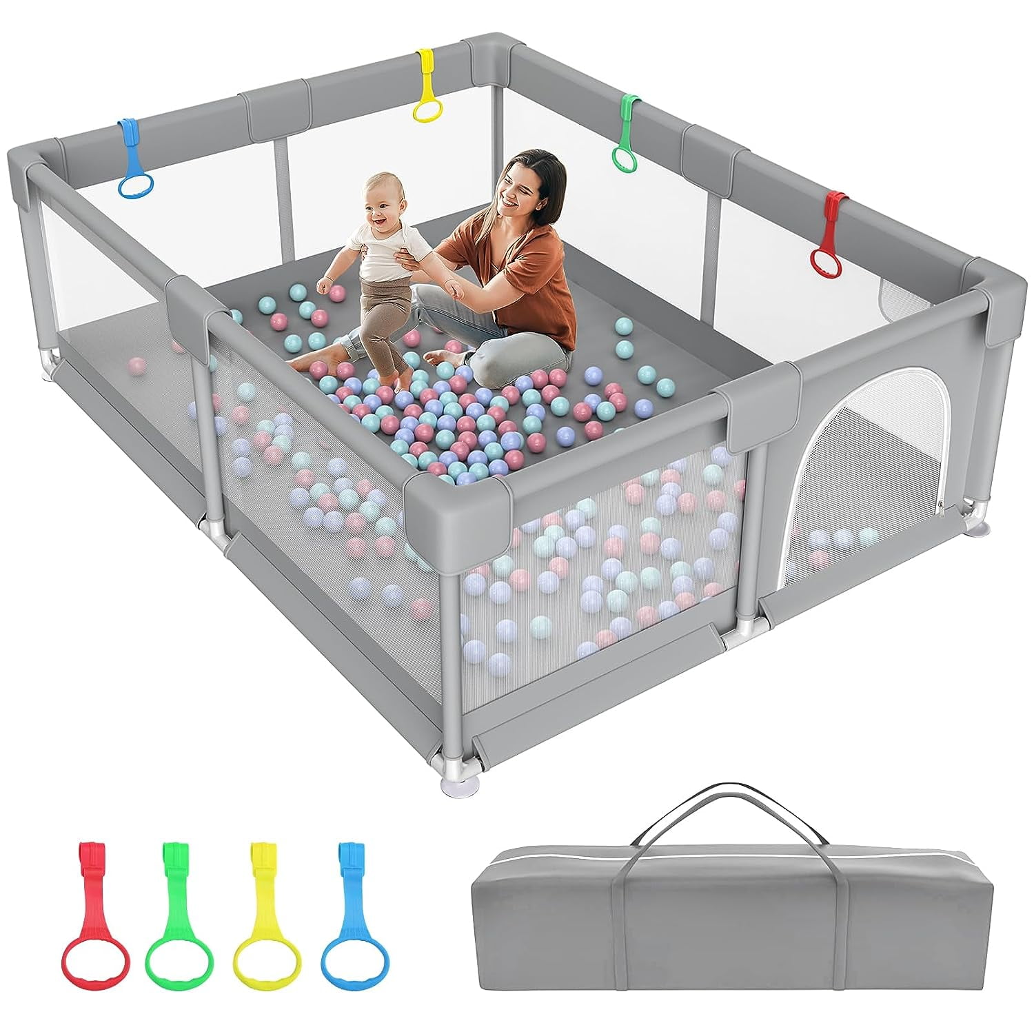 79" ×71" Extra Large Baby Playpen, Big Playpen for Babies and Toddlers ...