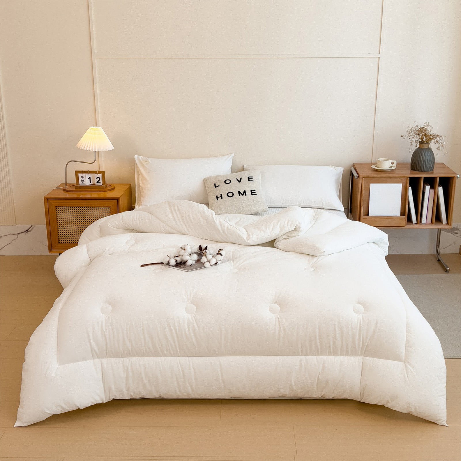 79*91in Soft Washed Microfiber Duvet Insert - All-Season Warm ...