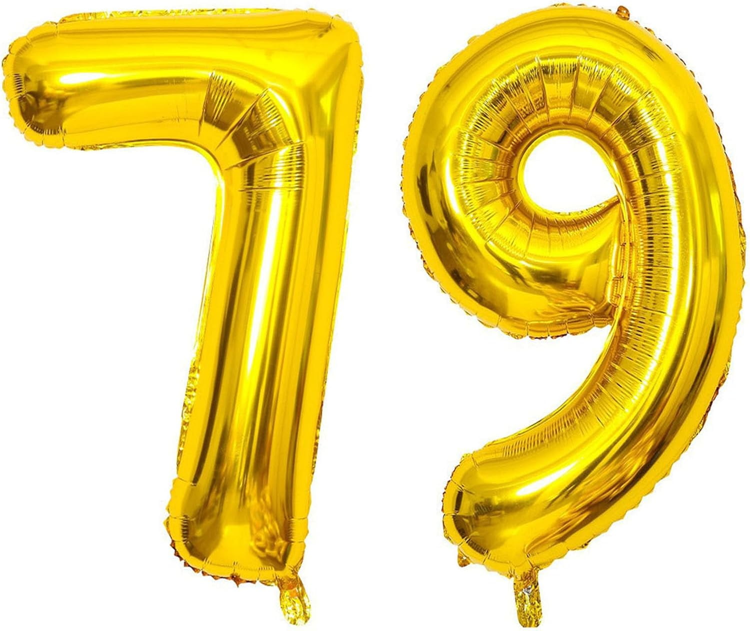 79 Balloon Numbers 40 Inch Gold Jumbo Number 97 Foil Mylar Balloons ...