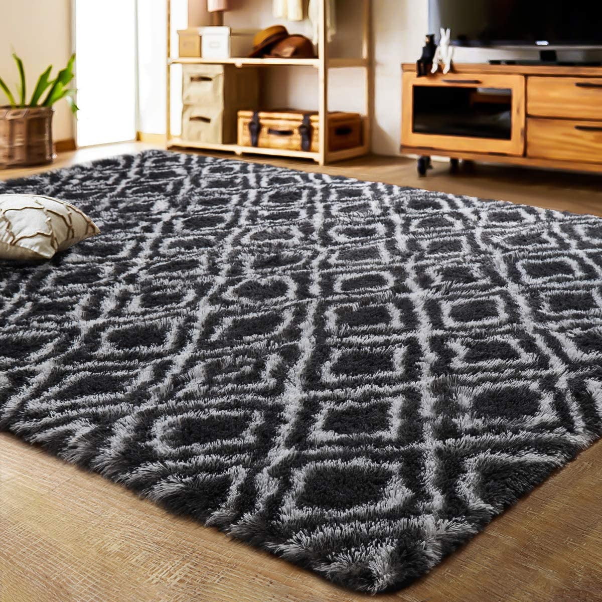 79 Inch Area Rug Fur Rug,Super Soft Anti-skid Fluffy Shag Rug Floor Rug ...