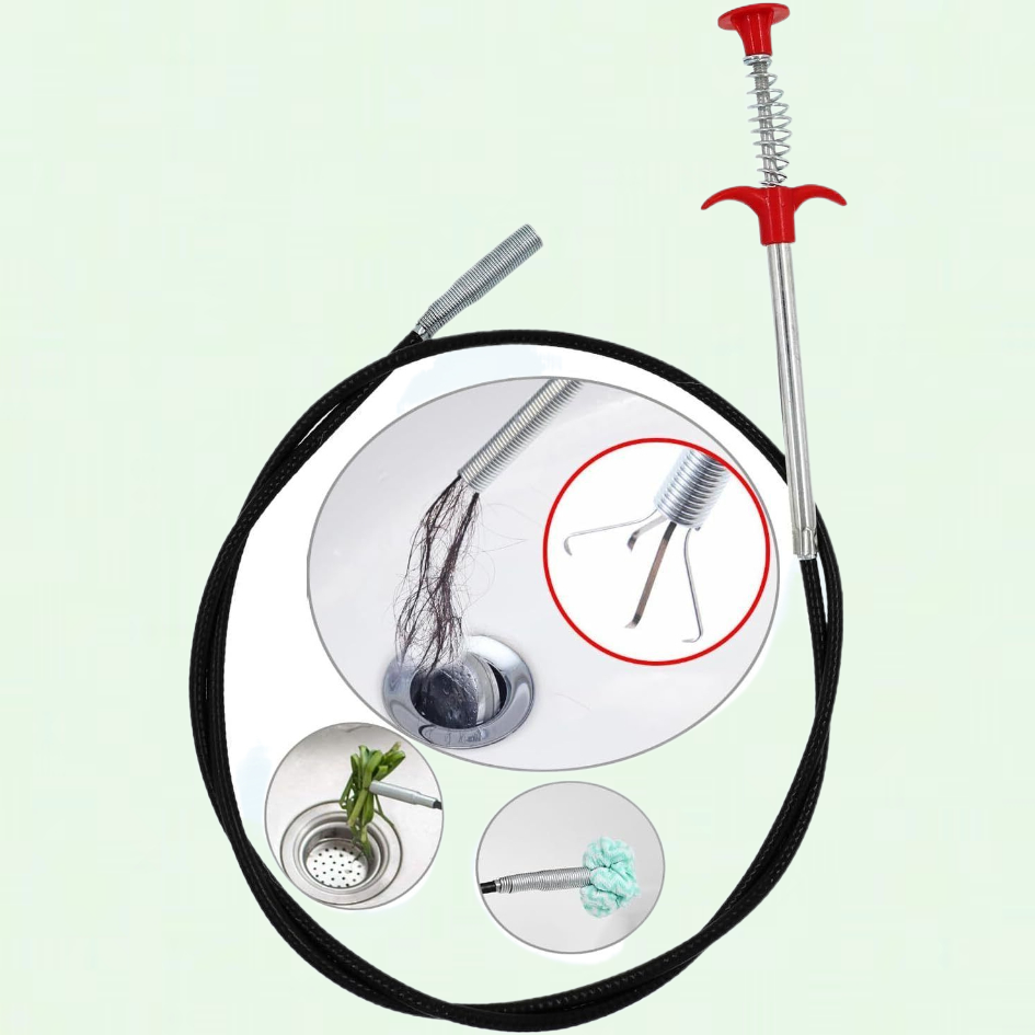 79-Inch Sink Snake, Flexible Plumbing Snake Tool with 4-Prong Claw, for ...