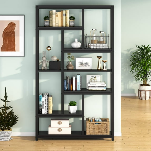 Extra Tall 79 Inch Bookshelf, 7 Tier Open Shelf Storage with Metal ...
