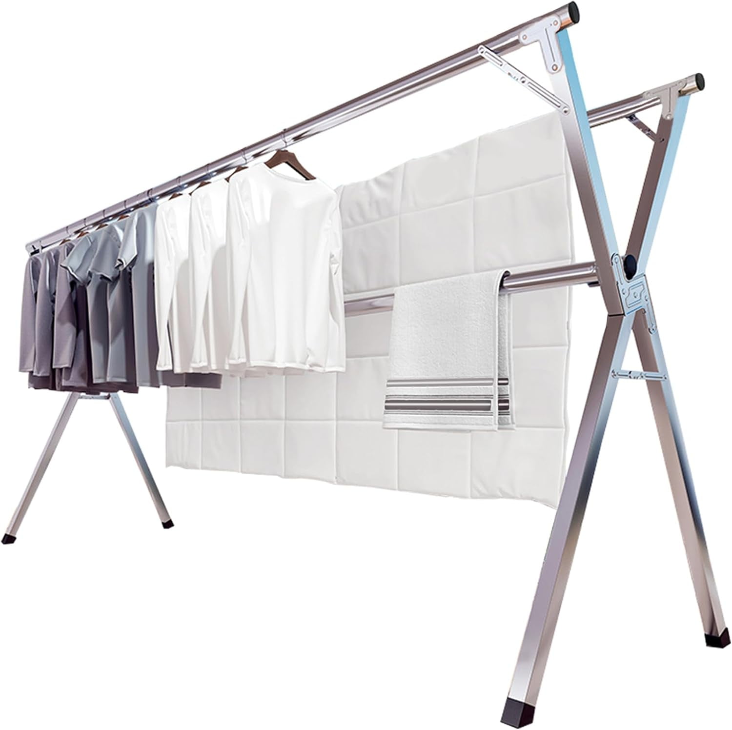 79 Inches Clothes Drying Rack, Drying Rack Clothing Folding Indoor ...