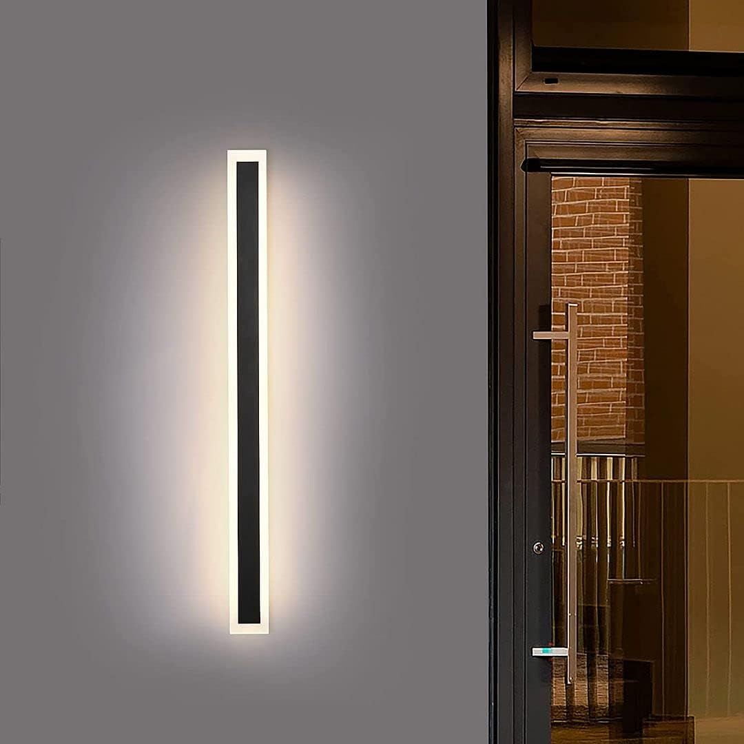 Modern Exterior LED Wall Light Fixture, 79" Waterproof IP65, Porch ...