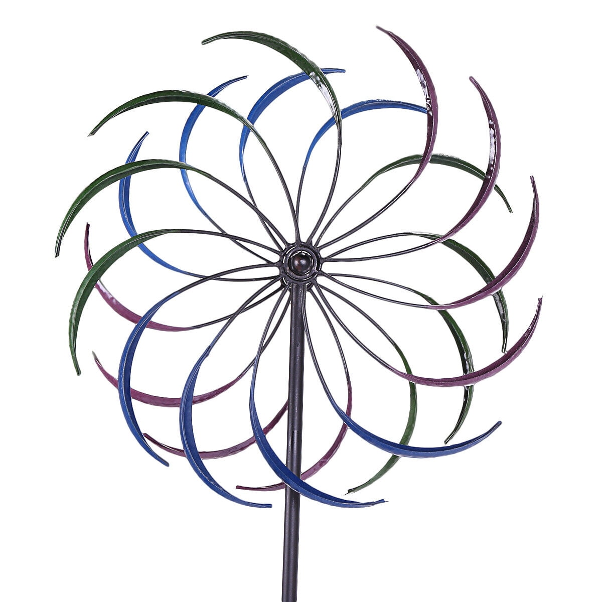 79" Metal Kinetic Rainbow Windmill Decorative Wind Spinner Outdoor ...