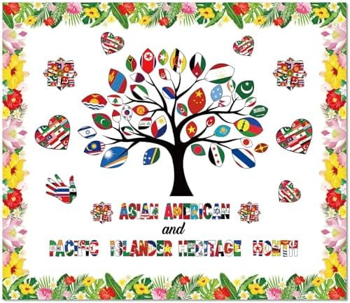 79 Pcs Asian American and Pacific Islander Heritage Month Bulletin ...