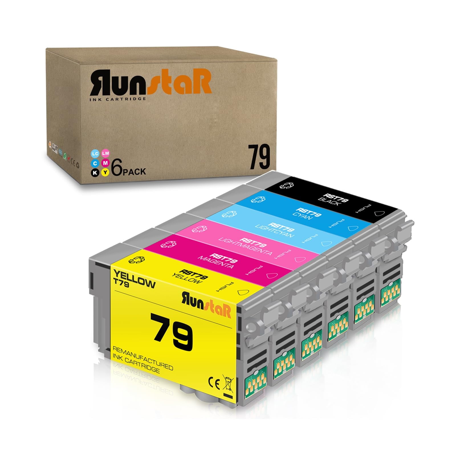 79 T079 Ink Cartridge 6 Packs Replacement for Epson Artisan 1430 Stylus ...