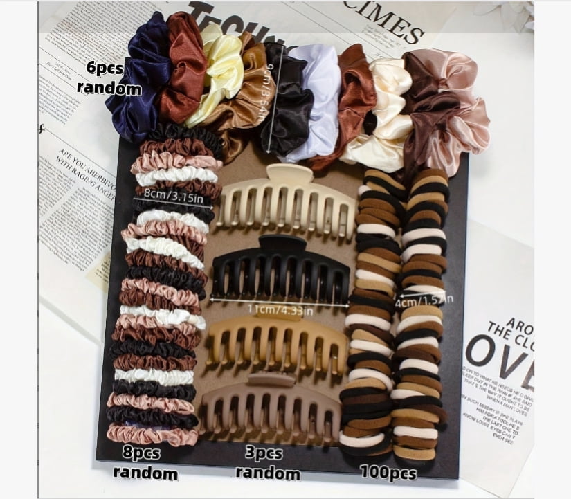 79-piece hair clip and hair tie set, Korean-style fresh claw clips ...