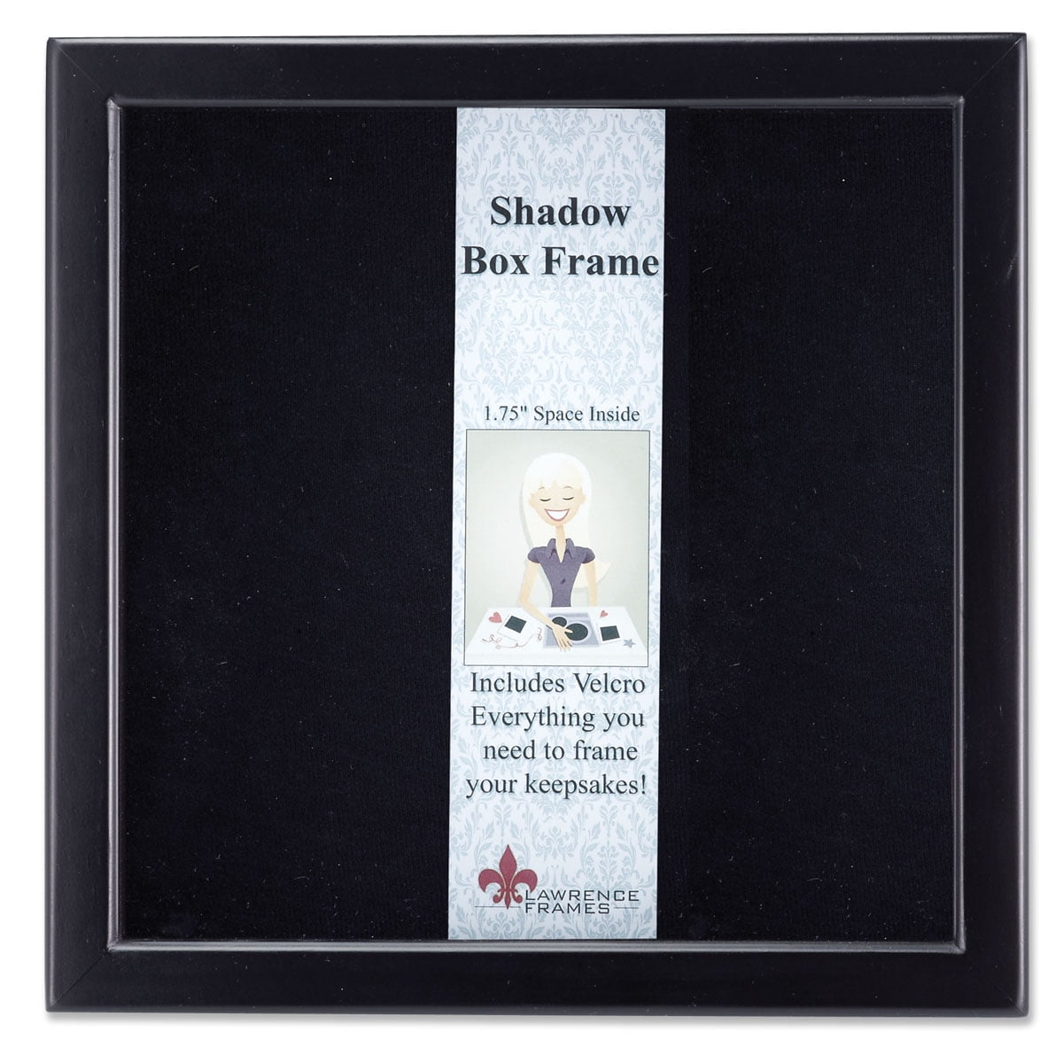 790012 Black Wood Shadow Box 12x12 Picture Frame - Walmart.com
